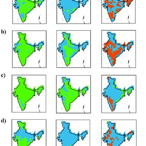 Spatial Distribution Of Type Of Scaling Relationship Between Extreme