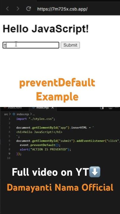 Preventdefault Javascript Interview Coding Frontend Job Jobs