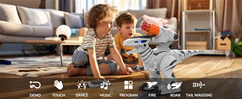 Stemtron Programmable Remote Control Robot Dinosaur Toy For