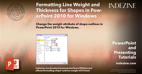 Formatting Line Weight And Thickness For Shapes In Powerpoint 2010 For Windows