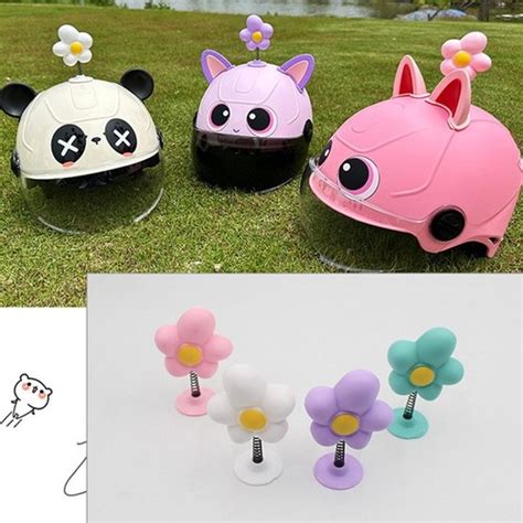 Sun Flower Helmet Decoration Motorcycle Bike Helmets Girls T For