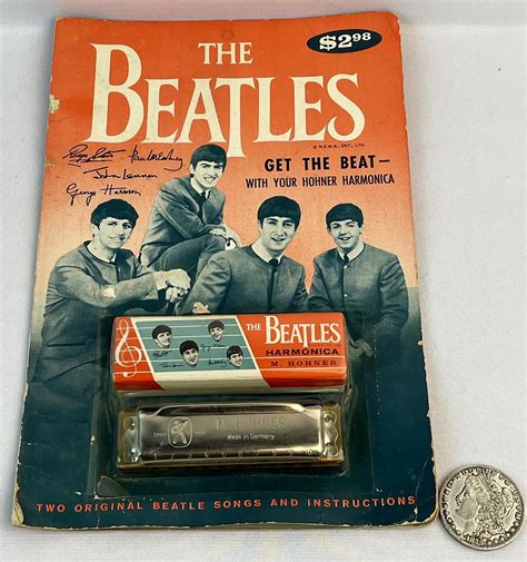 Lot Vintage 1963 The Beatles Get The Beat With Your Hohner