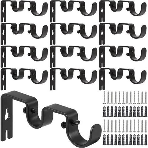 Lot De 12 Supports De Double Tringle à Rideaux Supports De Fixation