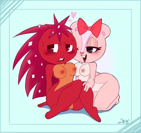 Rule 34 2girls Anthro Blush Flaky Htf Giggles Htf Happy Tree Friends Heart Jfbelen