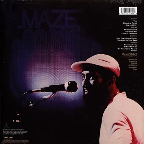 Maze Frankie Beverly Live In New Orleans Vinyl 2lp 2021 Us