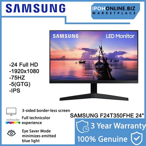 Samsung F24t350fhe 24 75hz Flat Fhd Ips Led Amd Freesync Hdmi Vga