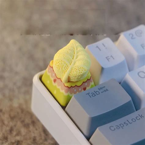 Yellow Leaf Vibrant Yellow Refreshing Look Kawaiikeycaps