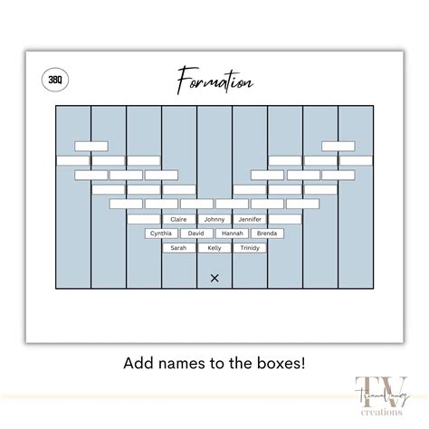 Cheer Formations Template Cheer Mat Formation Canva Editable Pdfs Us Letter Choreography