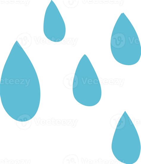 Cartoon Doodle Rain Drop 44983356 Png