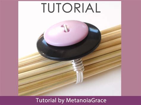 Button Ring Tutorial Button Jewelry Tutorial Wire Wrapping Tutorial