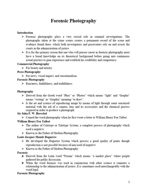 Forensic Photography Pdf Light Camera