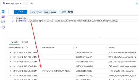 monitor azure logic apps tracked properties in application insights