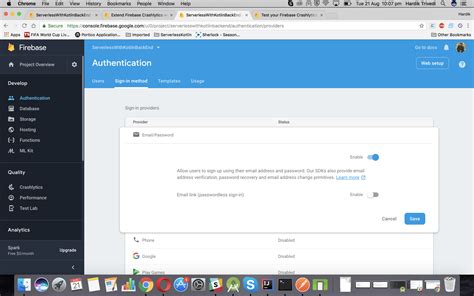 Configuring Authentication Methods Hands On Serverless Applications With Kotlin Book