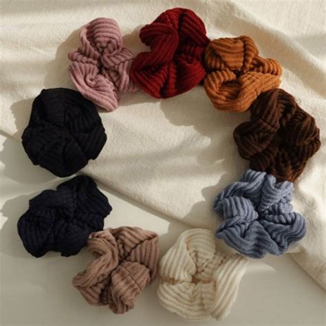 여자 골지 뽀송 솔리드 곱창 슈슈 귀여운 머리끈 홈플러스 택배배송