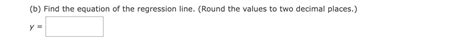 Solved Consider The Following Data Set B Find The Equation Chegg