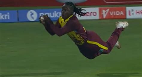 [watch] Deandra Dottin Takes A Stunning Catch To Dismiss Radha Yadav In