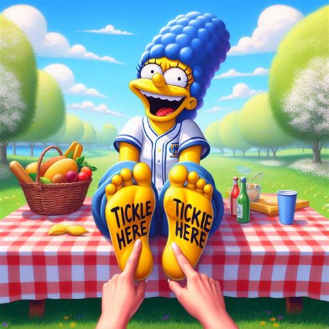 Marge Simpson Springtime Feet Tickling By T Science On Deviantart