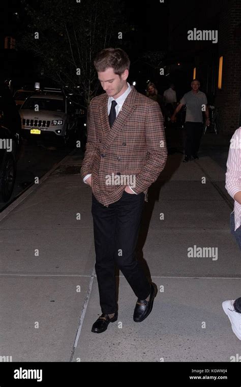 Andrew Garfeild Leaving His Hotel Featuring Andrew Garfeild Where Manhattan New York United