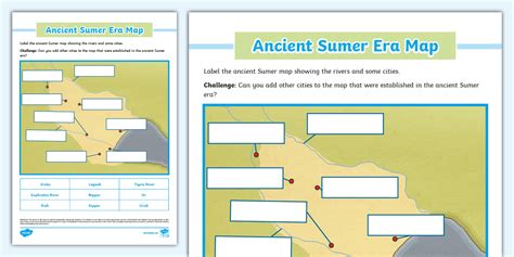 Ancient Sumer Era Map Activity Twinkl Ks2 Teacher Made