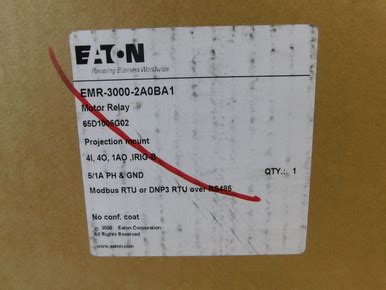 Eaton Emr 3000 2a0ba1 Relays Directpartsonlines