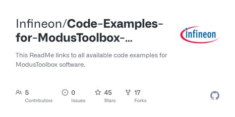 Github Infineoncode Examples For Modustoolbox Software This Readme Links To All Available