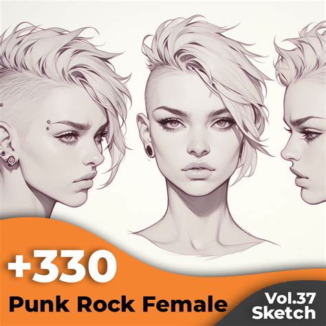 Artstation 330 Punk Rock Female Sketch Reference4k