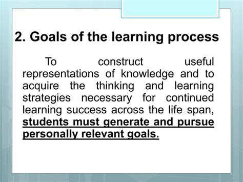 Learner Centered Psychological Principles Lcp Pptx