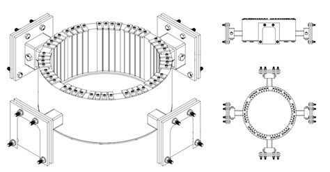 Cad Drawing Of The Flexible Exciter Stator Construction With Attachment