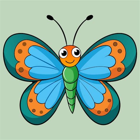 A Butterfly Vector Illustration Cartoon Premium Ai Generated Vector