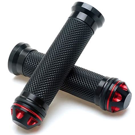 Motorcycle 78 Hand Grips Universal Gel Rubber Cnc Billet Aluminum