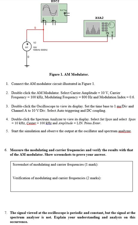 Solved 1 ﻿connect The Am Modulator Circuit Illustrated In