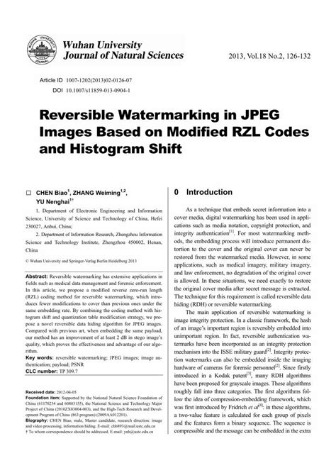 pdf reversible watermarking in jpeg images based on modified rzl