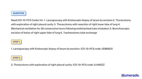 Solved Need Icd 10 Pcs Codes For 1 Laryngoscopy With Endoscopic