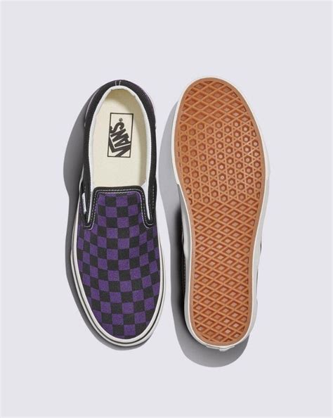 Shop Vans Classic Slip On In Purple And Black