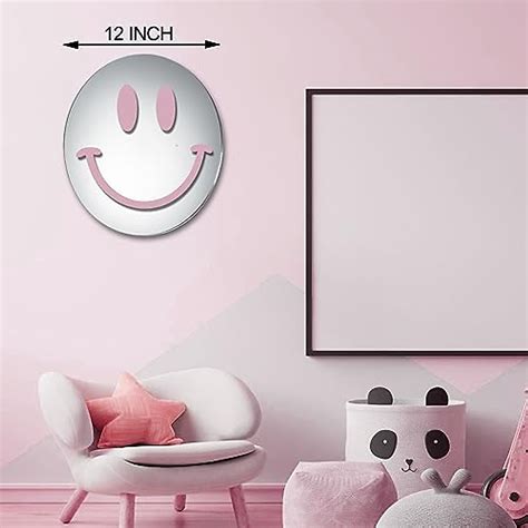 Girls Aesthetic Pink Acrylic Wall Mirror 12 Inch