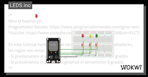 Leds Wokwi Esp32 Stm32 Arduino Simulator