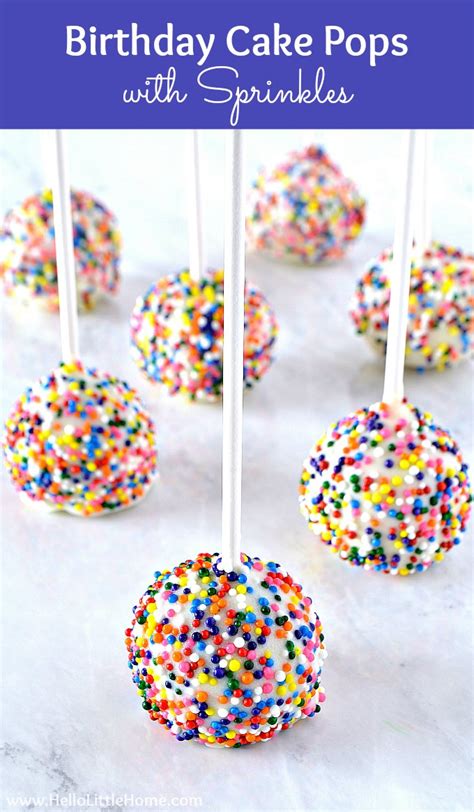 Birthday Cake Pops With Sprinkles Hello Little Home