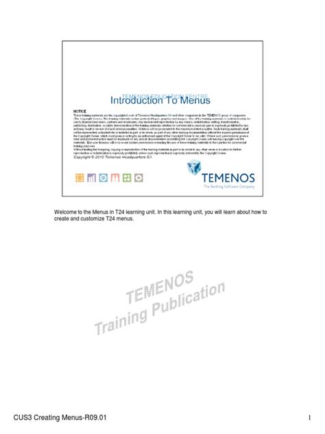 Cus3 Creating Menus R10 01 Pdf Pdf Menu Computing Menu
