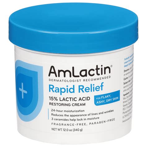 Amlactin Restoring Cream 15 Lactic Acid Rapid Relief 12 Oz