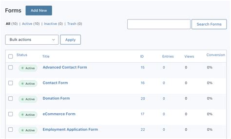 Form List Page Gravity Forms Documentation