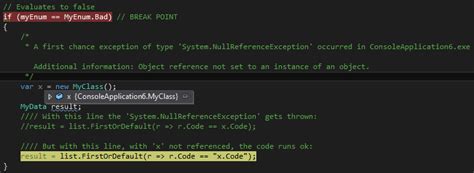 C Clr Systemnullreferenceexception When Forcing Set Next Statement