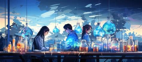 Premium Ai Image Science Concept Background Laboratory Glassware