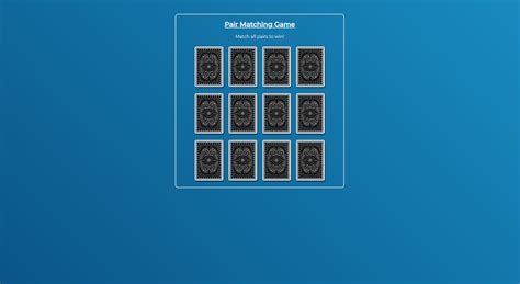 GitHub Notlad P Pair Matching Game A Simple Pair Matching Card Game