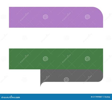 Genderqueer Pride Flag Waving Vector Illustration Designed With Correct