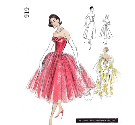1950s Prom Dress Pattern
