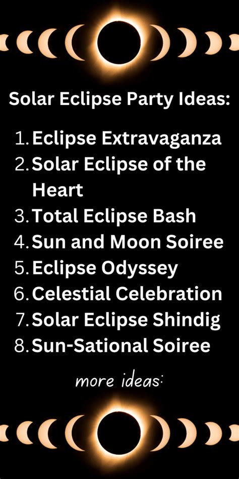 Fun Eclipse Party Names And Eclipse Party Themes Best Themes For