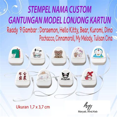 Jual Stempel Nama Lonjong Kartun Shopee Indonesia