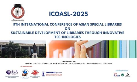 Icoasl 2025 9th International Conference Of Asian Special Libraries On Sustainable Development