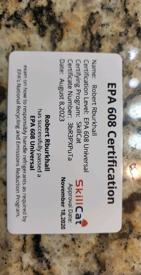 Robert Burkhall On Linkedin Im A Card Carrying Epa 608 Universally