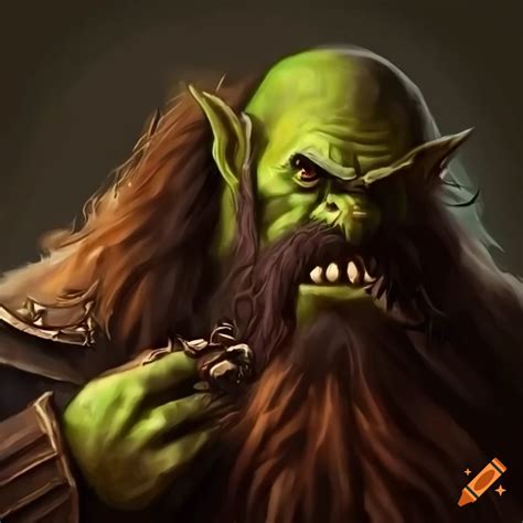 Image Of A Powerful Orc With A Long Beard On Craiyon